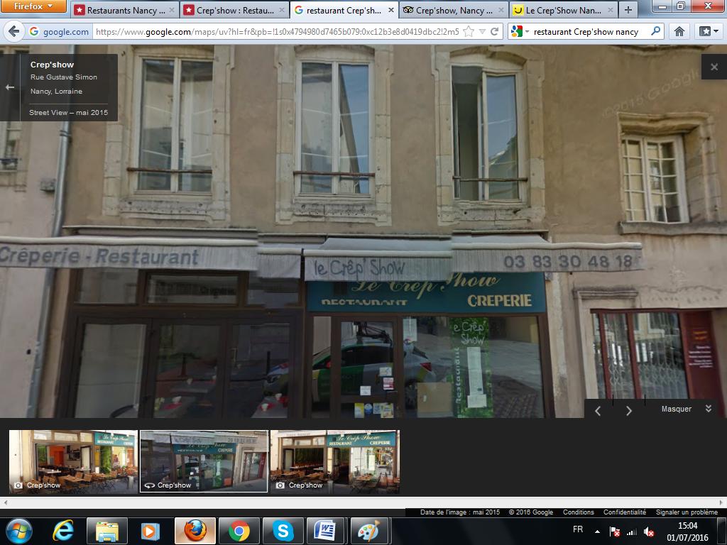 Crep'show : Restaurant Nancy 54000 (adresse, horaire et avis)