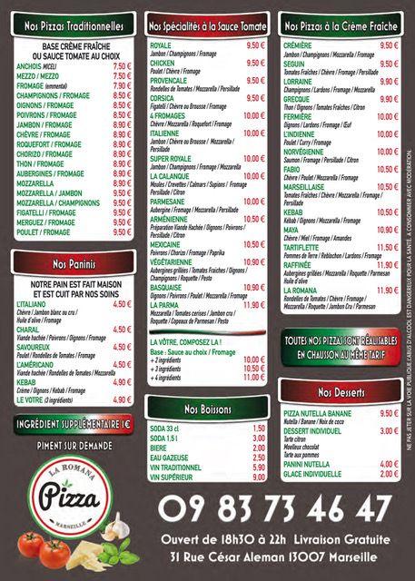 La Romana Pizza : Restaurant Marseille 7ème 13007 (adresse, horaire et ...